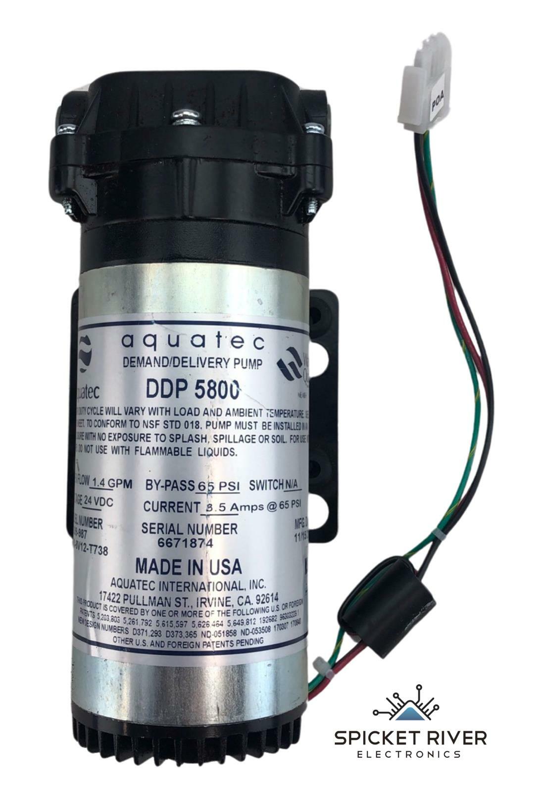 Aquatec 5800 DDP Demand Delivery Pump Built-In Pressure Switch – Spicket River Electronics