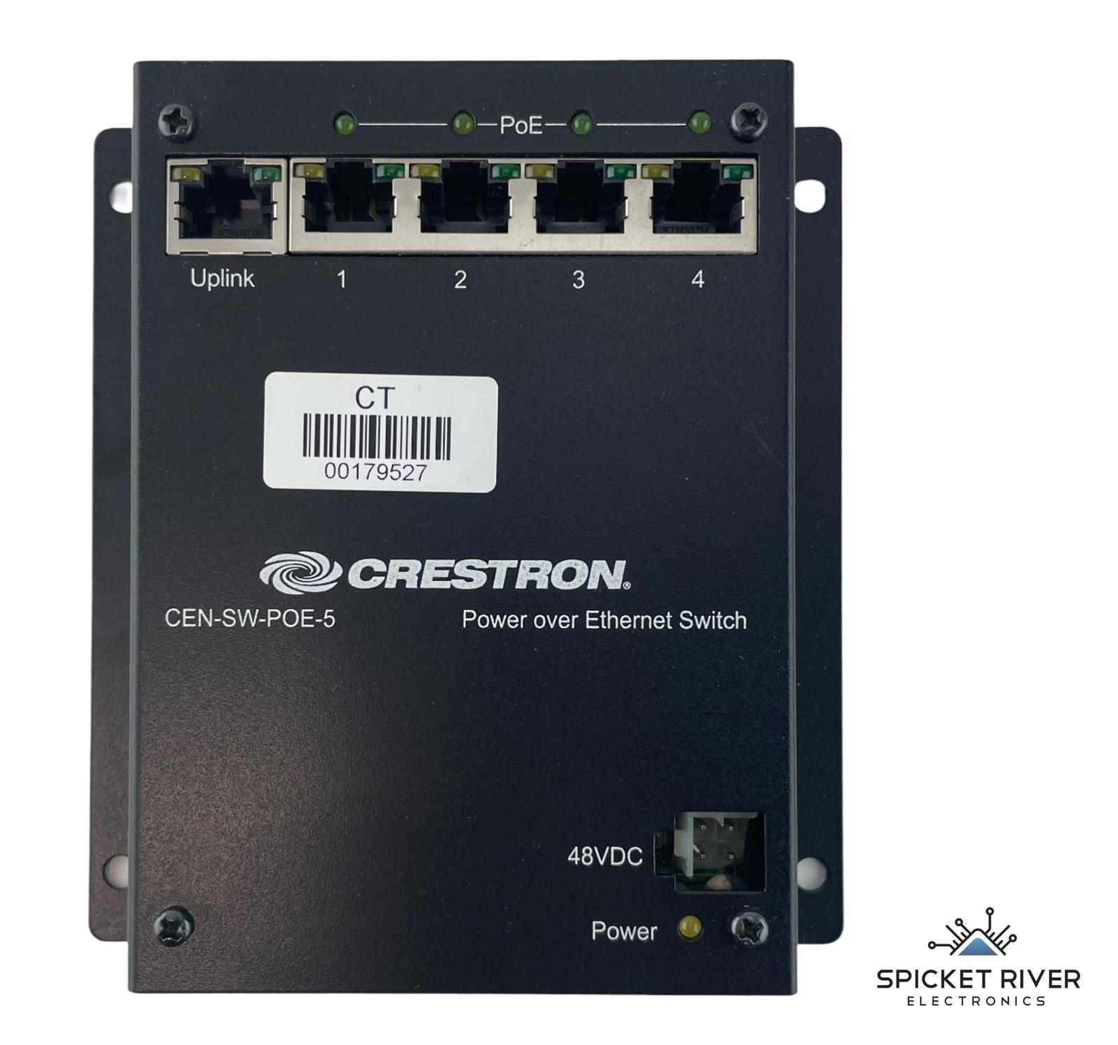 Crestron CEN-SW-POE-5 5-Port PoE Gigabit Power Over Ethernet Switch ...