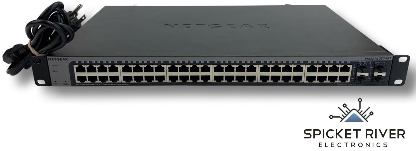 NetGear ProSafe GS748T 48-Port Gigabit Ethernet Smart Managed Switch ...