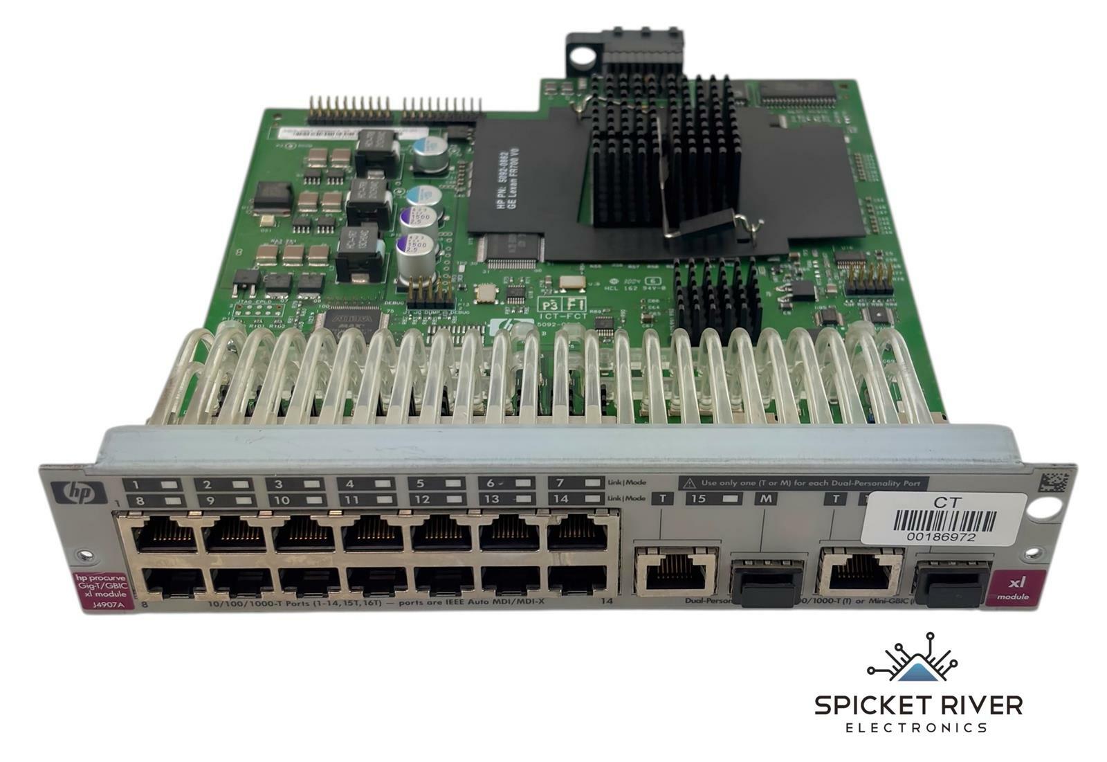 HP J4907A ProCurve Gig-T/GBIC XL 16-Port Module – Spicket River Electronics